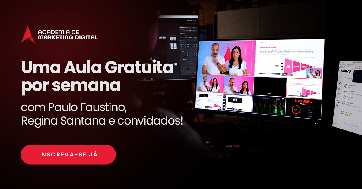 Aulas de Marketing Digital com Paulo Faustino e Regina Santana